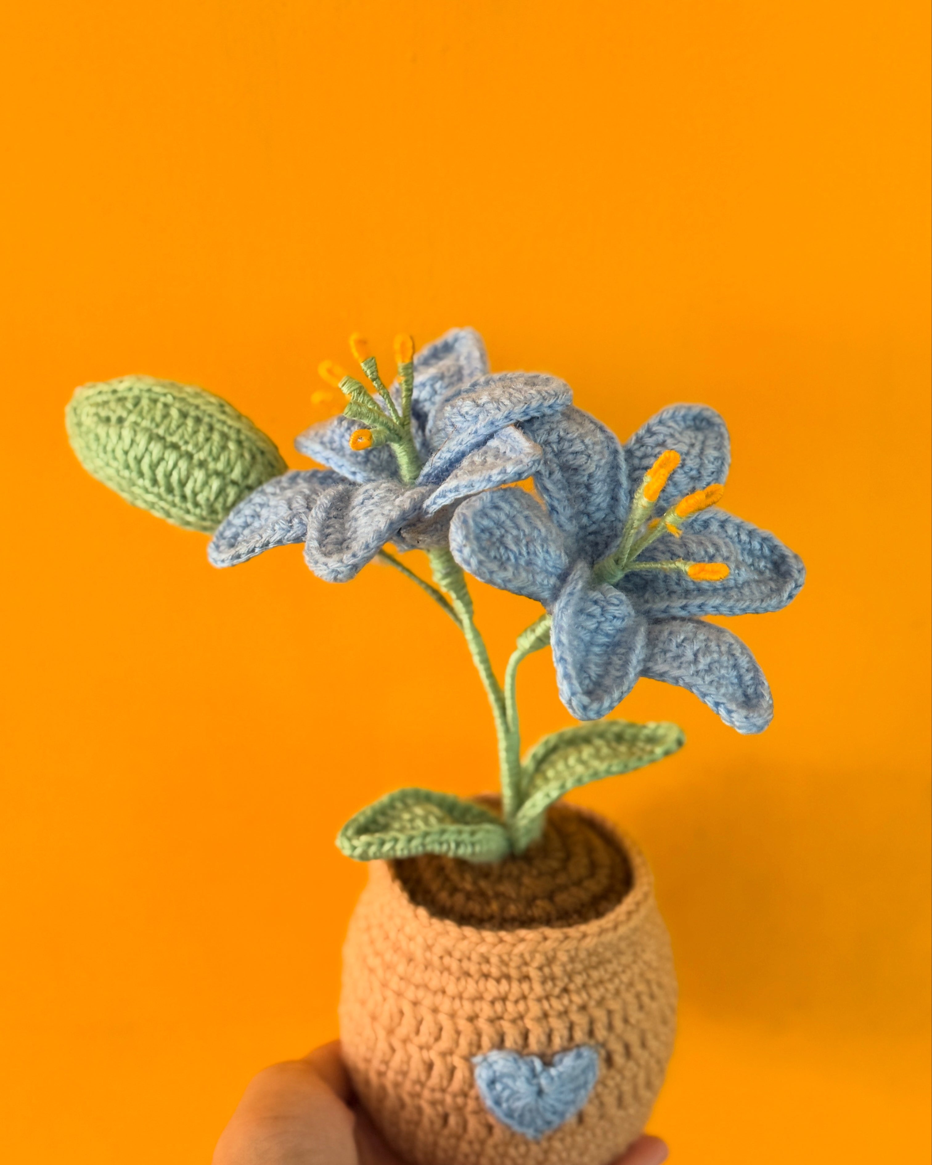 Double Lily Pot | Handmade Gift India – enchanted-threads